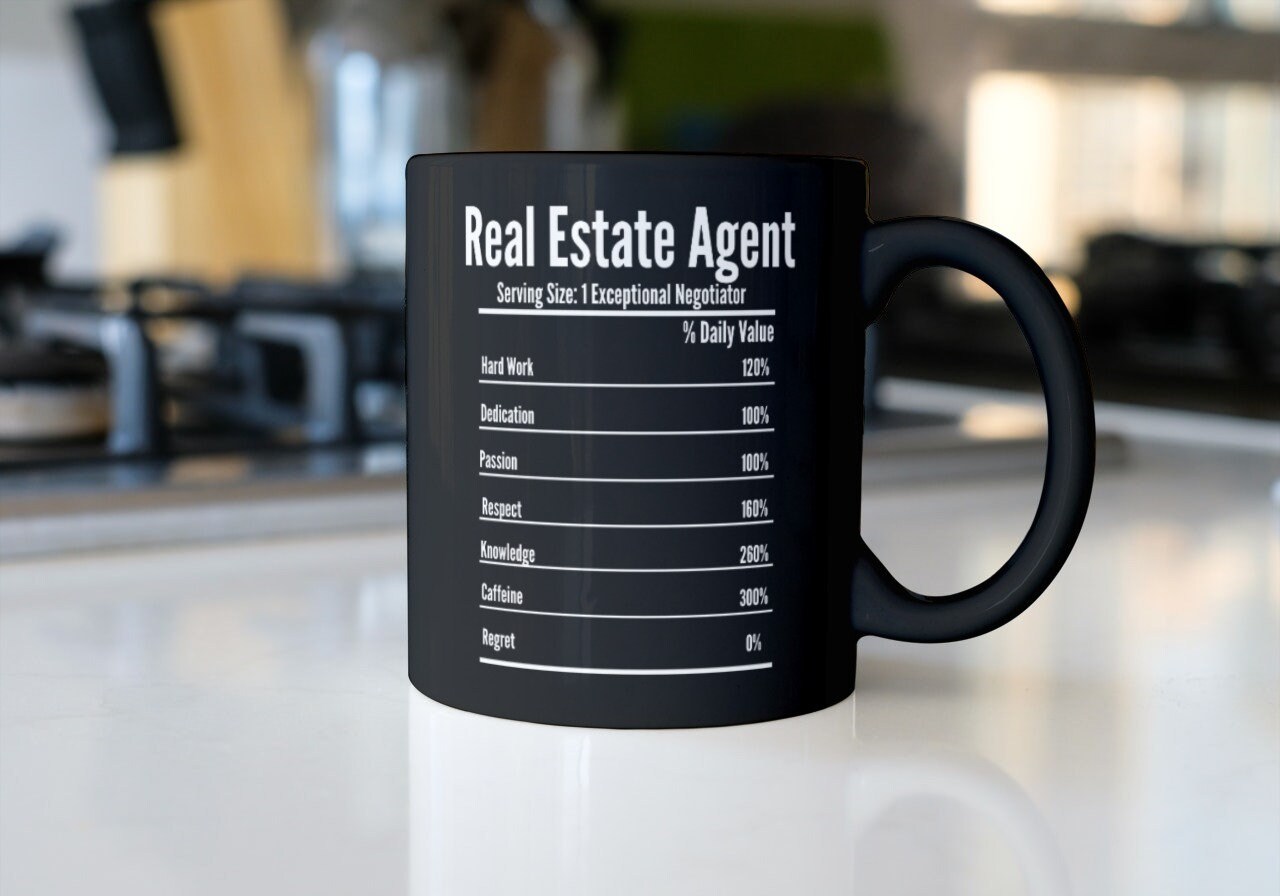 Real Estate Nutrition Facts Mug,gift for Real Estate,coffee Mug,funny ...