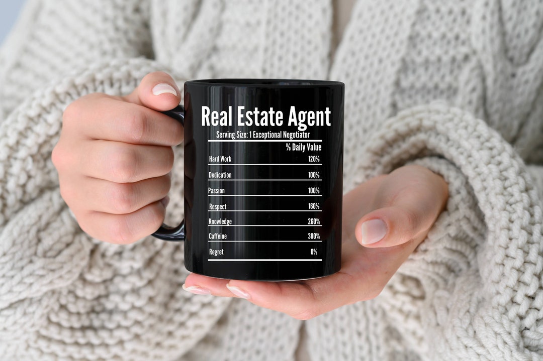 Real Estate Nutrition Facts Mug,gift for Real Estate,coffee Mug,funny ...