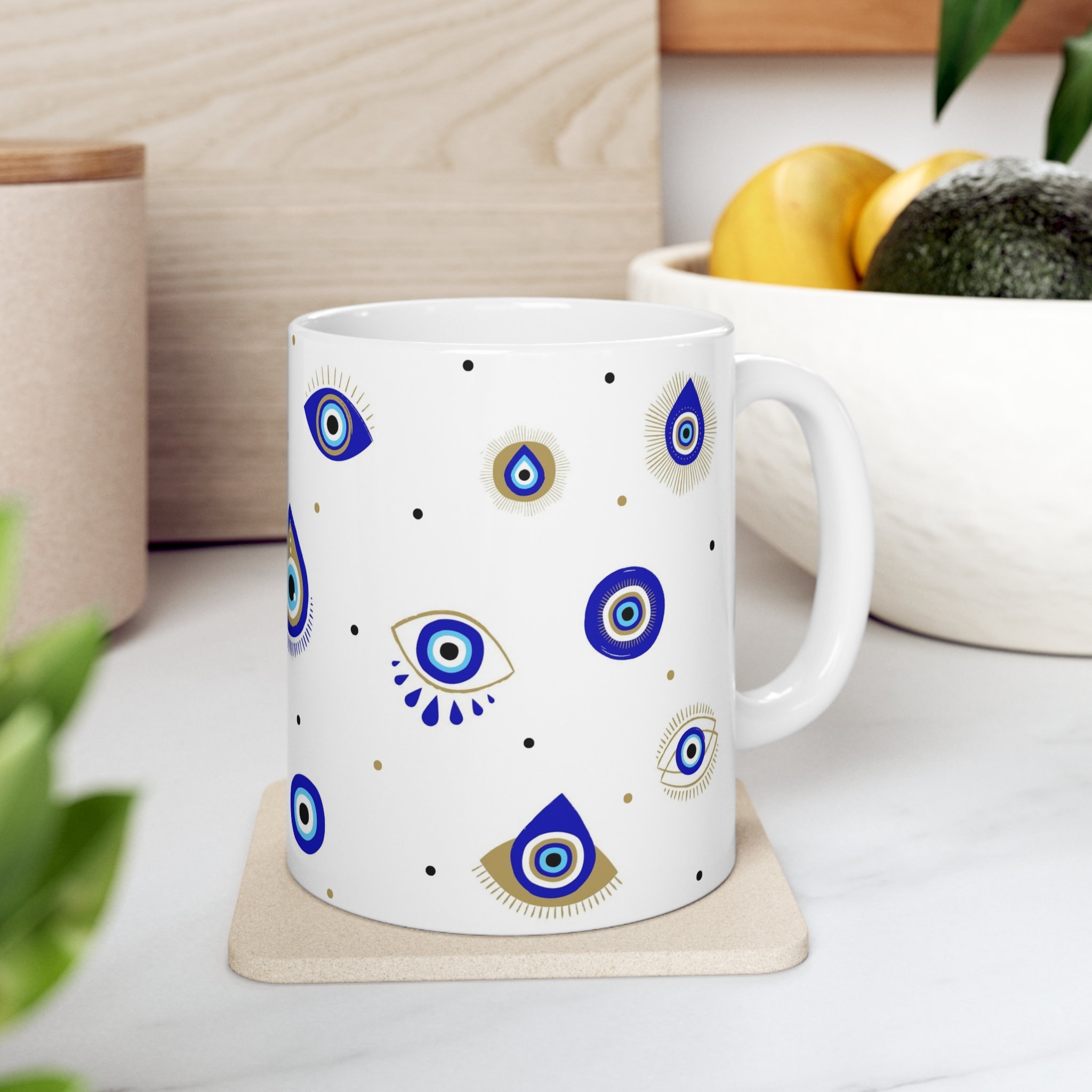 Evil Eye Mug, Mug Evil Eye,tiny Evil Eye,coffee Mug,cool Mug, Evil Eye ...