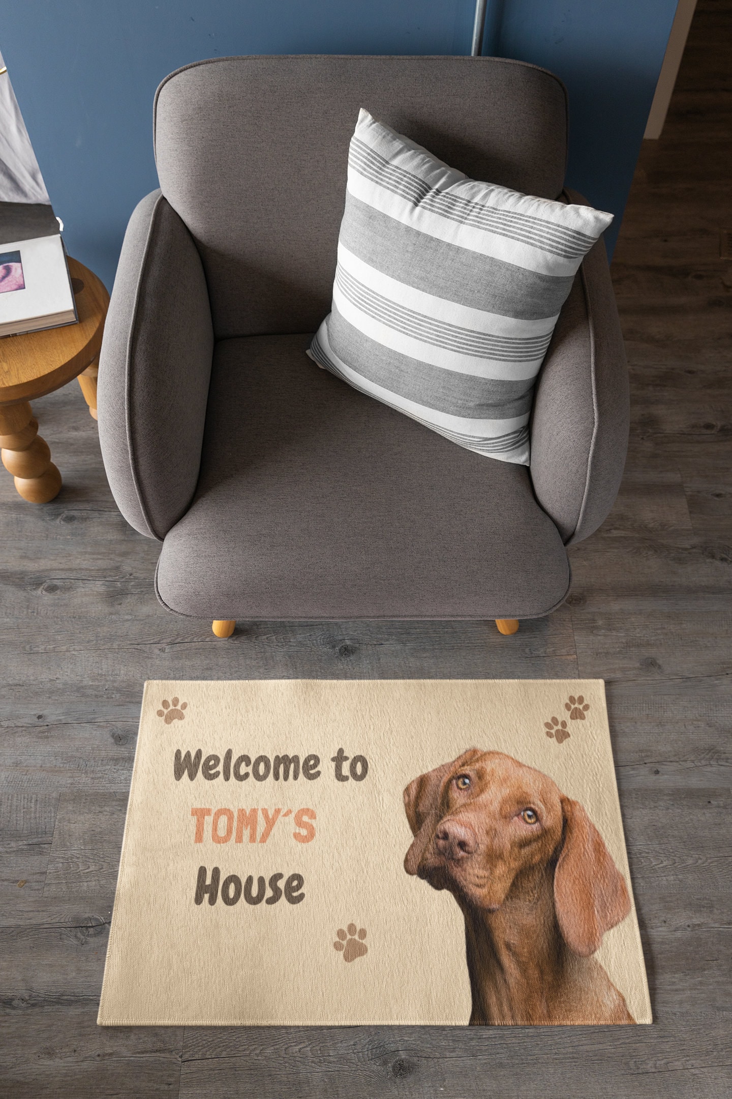 Personalized Dog Doormat Using Pet Photo Name Personalized Dog Outdoor ...