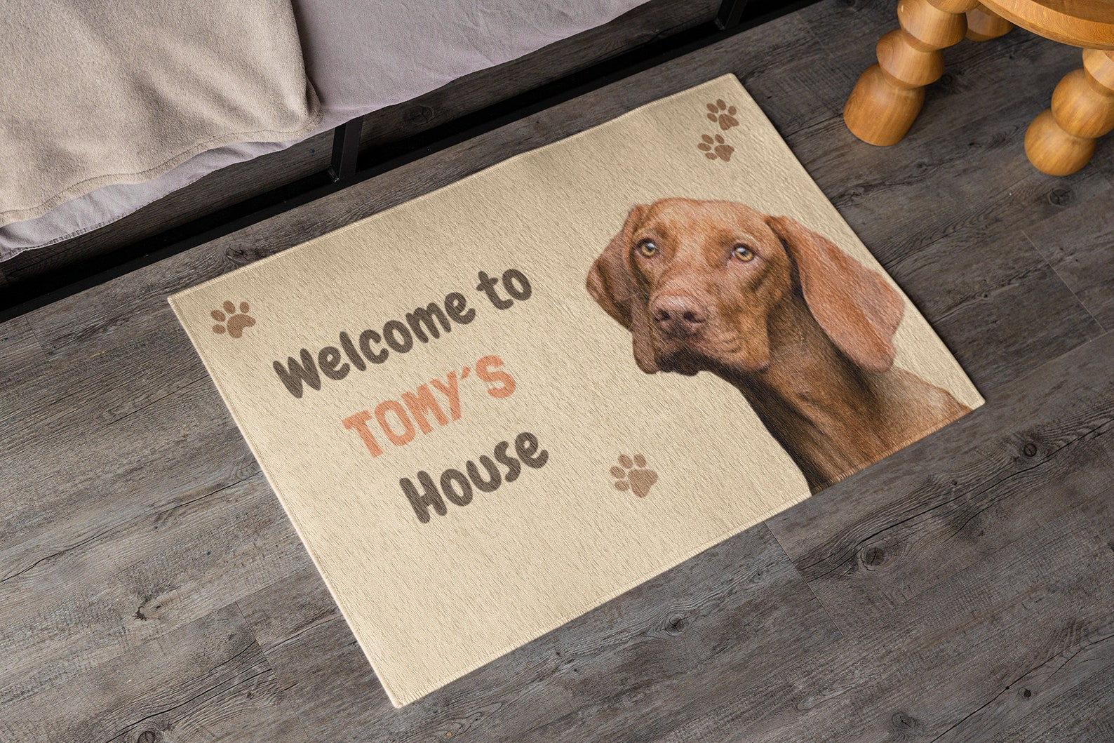 Personalized Dog Doormat Using Pet Photo Name Personalized Dog Outdoor ...