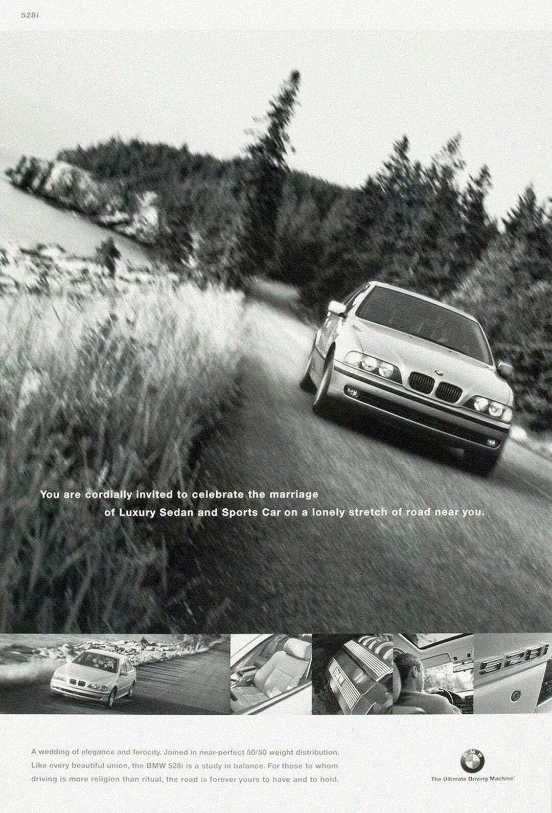 Retro BMW E39 M5 Luxury Sedan and Sports Car Poster Print Vintage ...