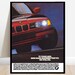BMW Vintage Poster E34 M5 Original Car Wall Art Print - Etsy