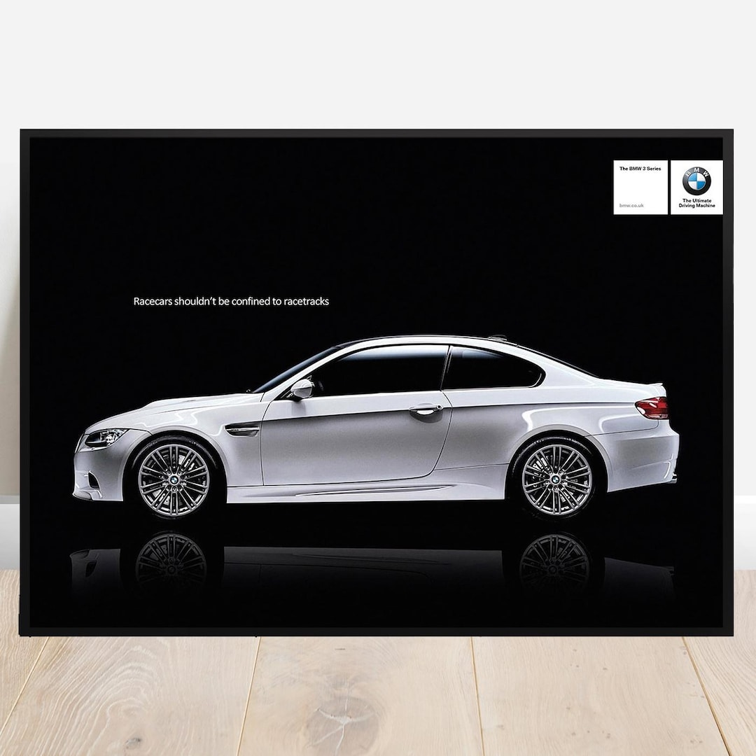 Retro BMW E92 E90 M3 Car Poster Print Vintage Artwork - Etsy