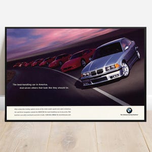 BMW E36 M3 Poster Dealership Print - Etsy