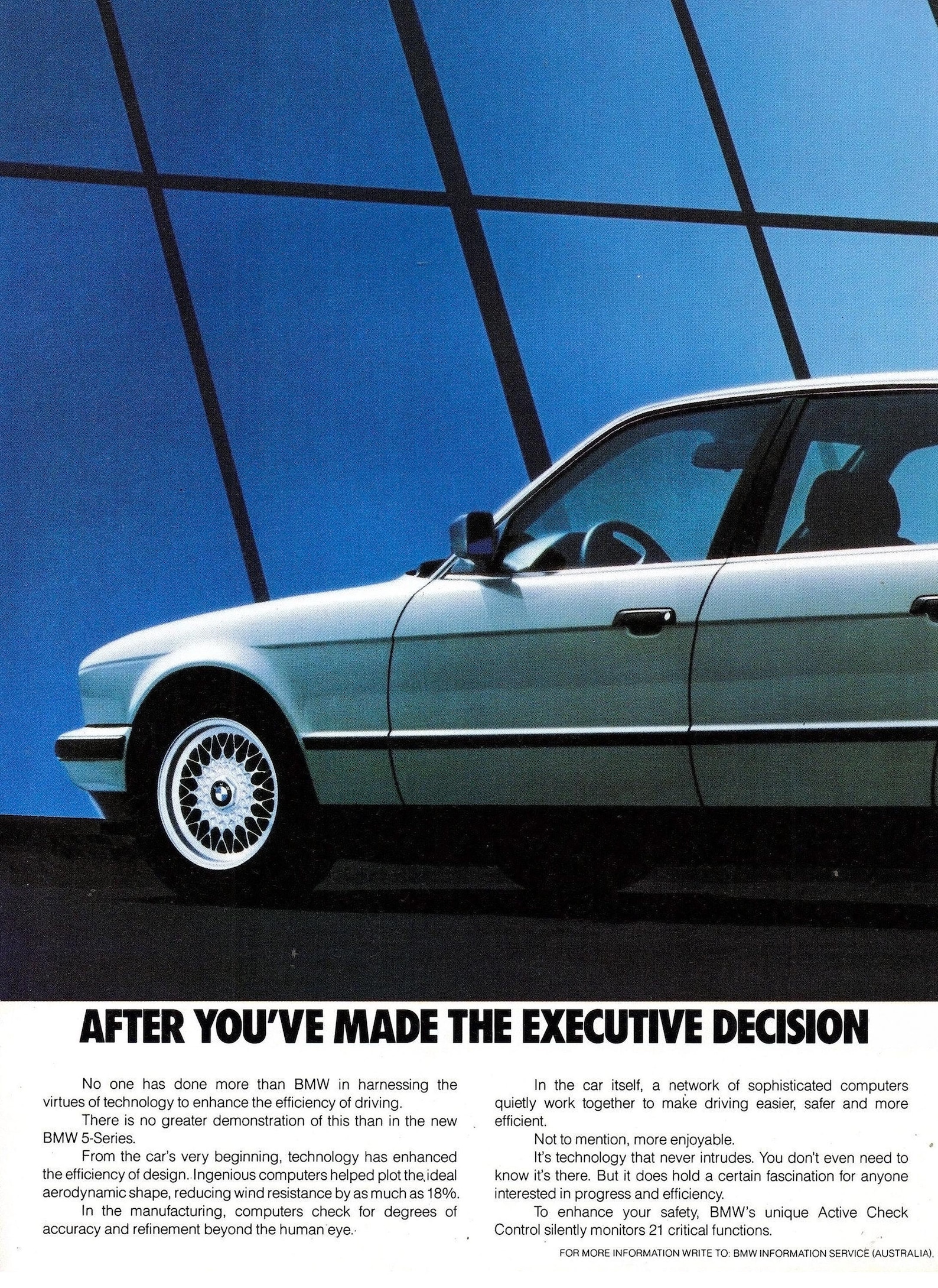 BMW Vintage Poster E34 M5 Original Car Wall Art Print - Etsy