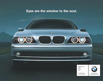 BMW Vintage Poster E39 M5 Original Car Wall Art Print - Etsy