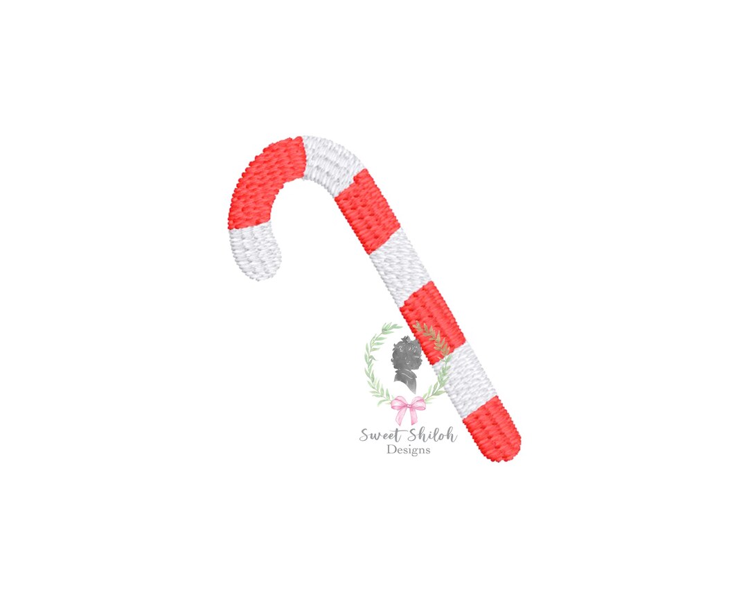 Peppermint Candy Cane Mini Fill Embroidery Design, Christmas Candy Cane ...
