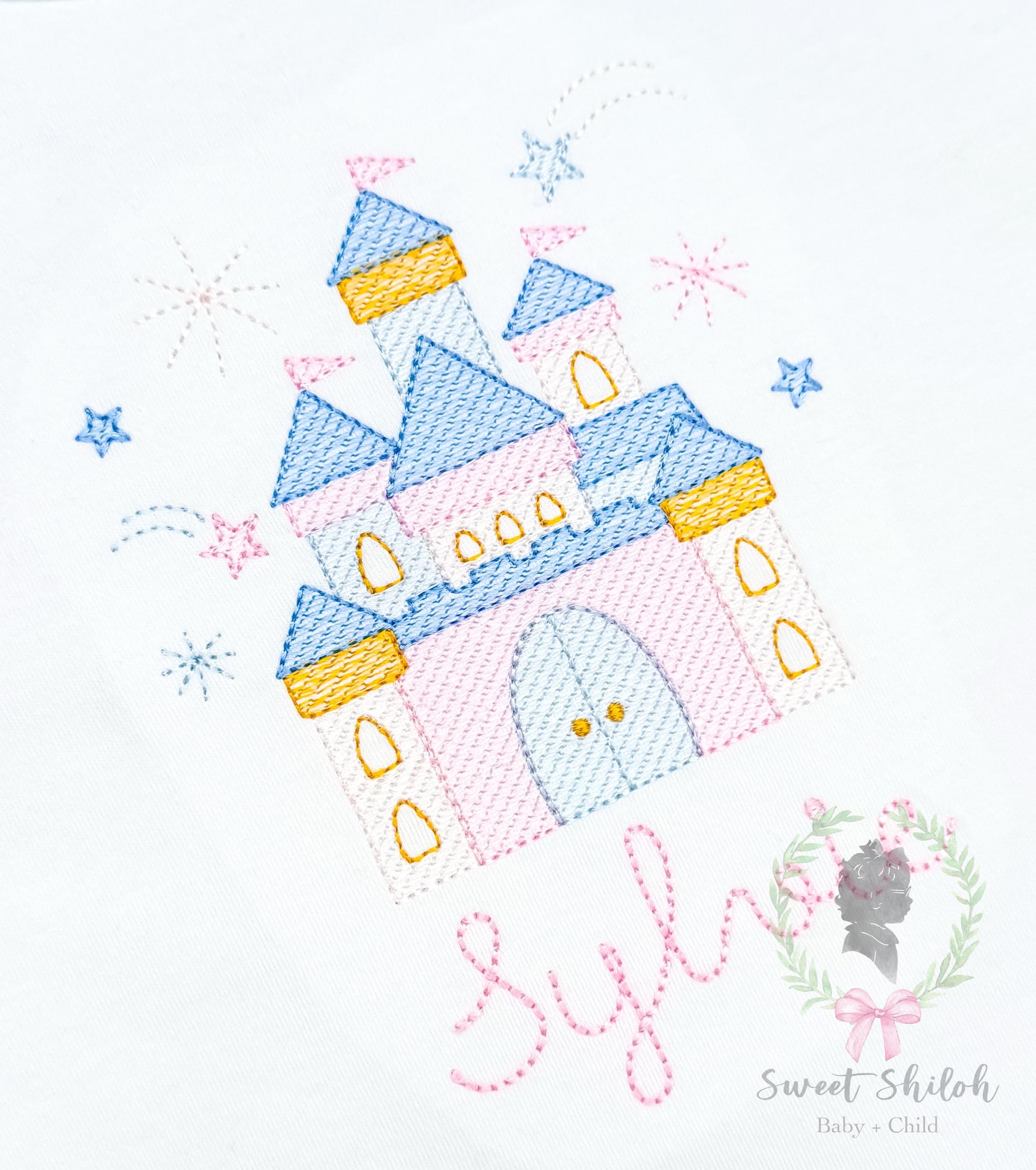Fairytale Castle Embroidery Design, Sketch Fairytale Princess Castle ...