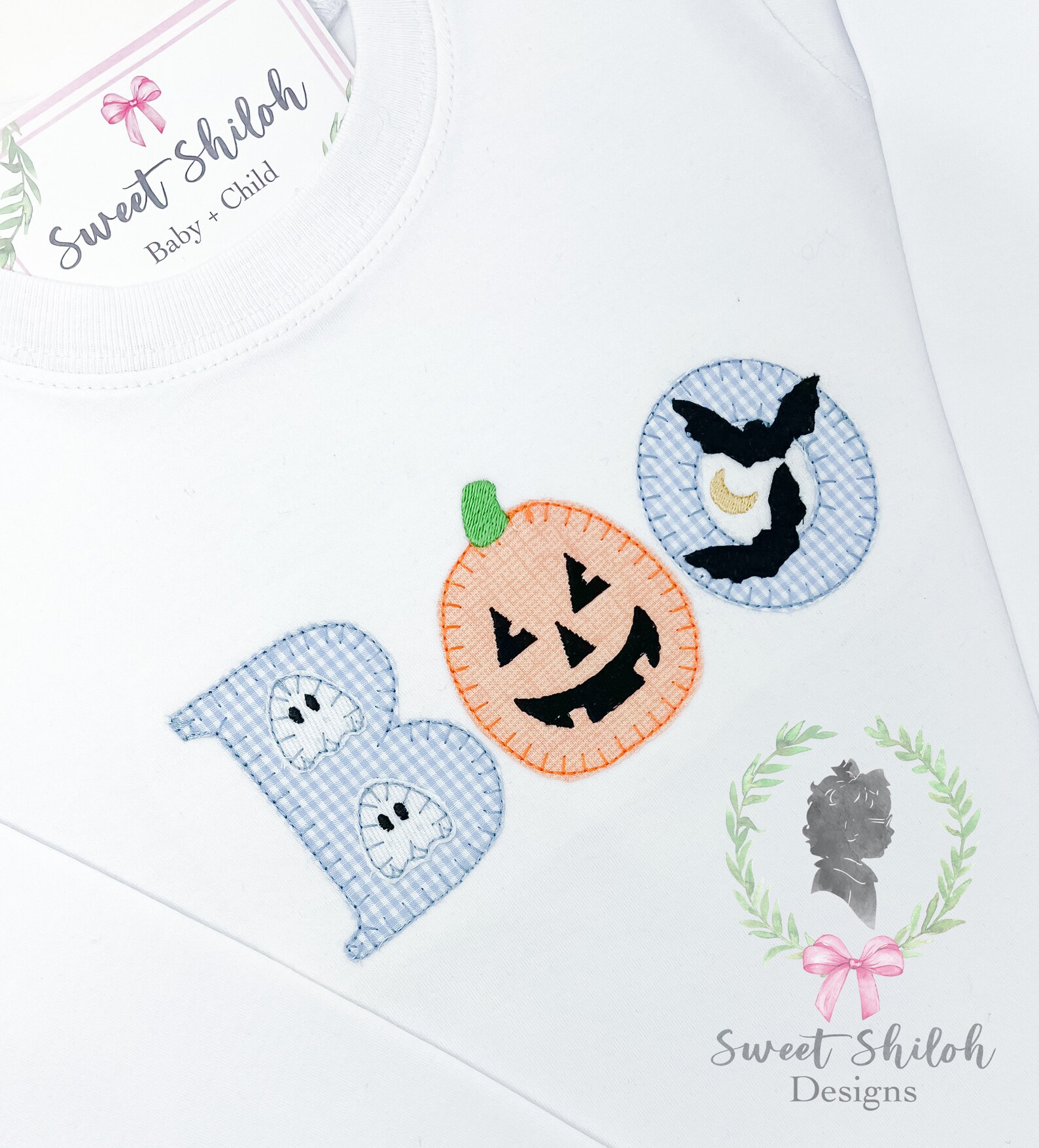 Applique Boo Pumpkin Embroidery Design, Halloween Applique With Ghost ...