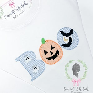 Applique Boo Pumpkin Embroidery Design, Halloween Applique With Ghost ...