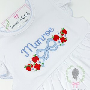 Floral Apple Frame Design, Apple Monogram Frame Embroidery File, Apple ...