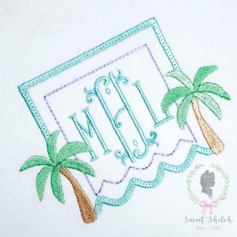 Palm Tree Monogram - Etsy