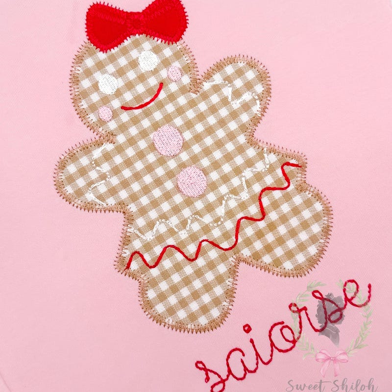 Gingerbread Applique - Etsy
