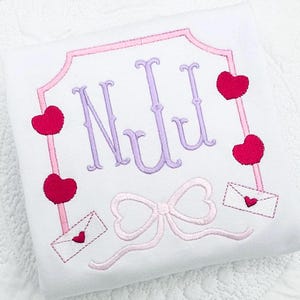 Valentine's Day Heart Crest Design, Love Letter Monogram Frame ...