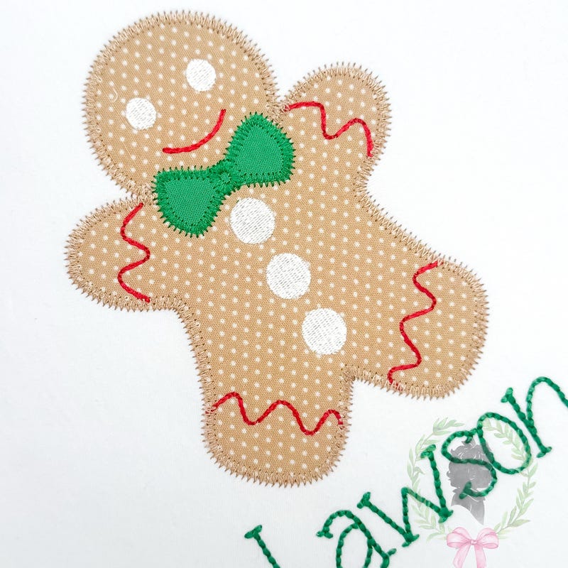 Gingerbread Applique - Etsy