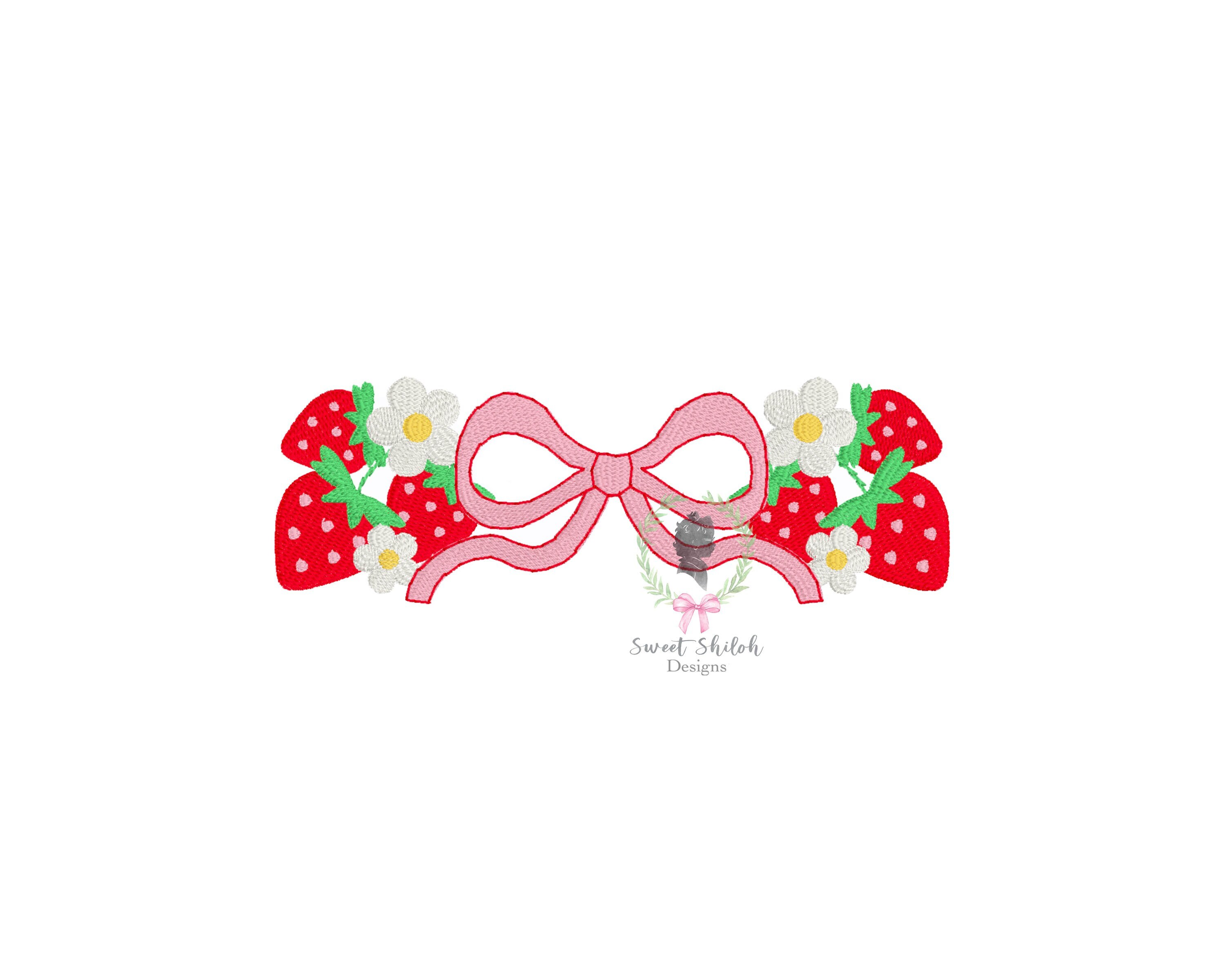 Floral Strawberry Frame Design, Strawberry Monogram Frame Embroidery ...