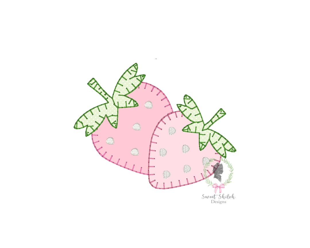 Summer Strawberry Applique Design, Strawberries Embroidery File ...