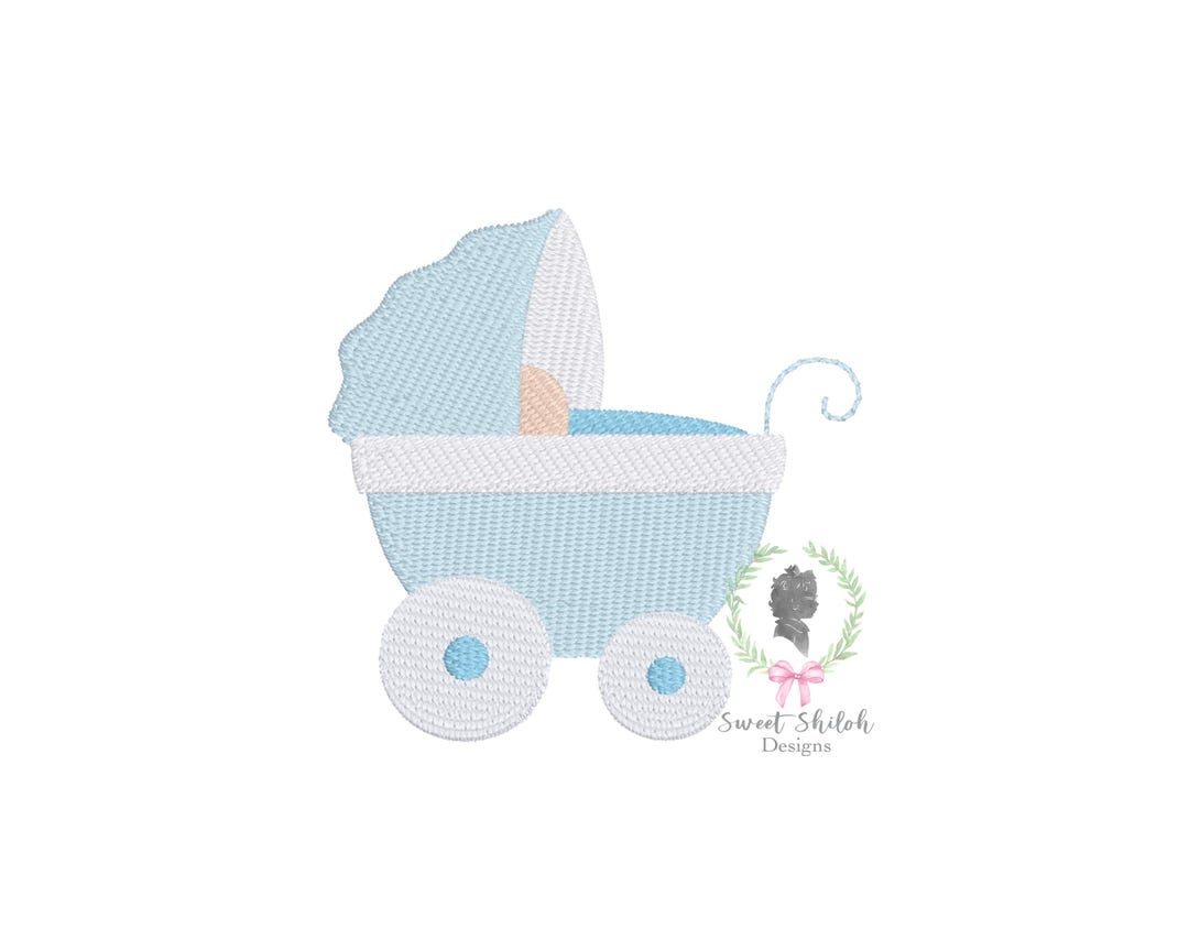 Baby Carriage Mini Embroidery Design, New Baby Embroidery Machine File ...