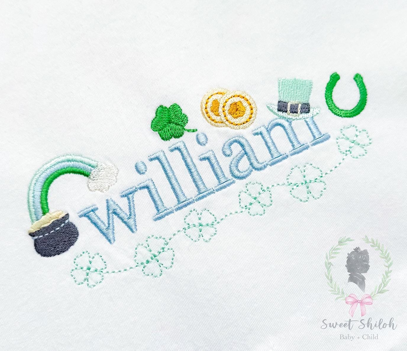Build Your Own St. Patrick's Day Monogram Set, Horse Shoe Embroidery ...