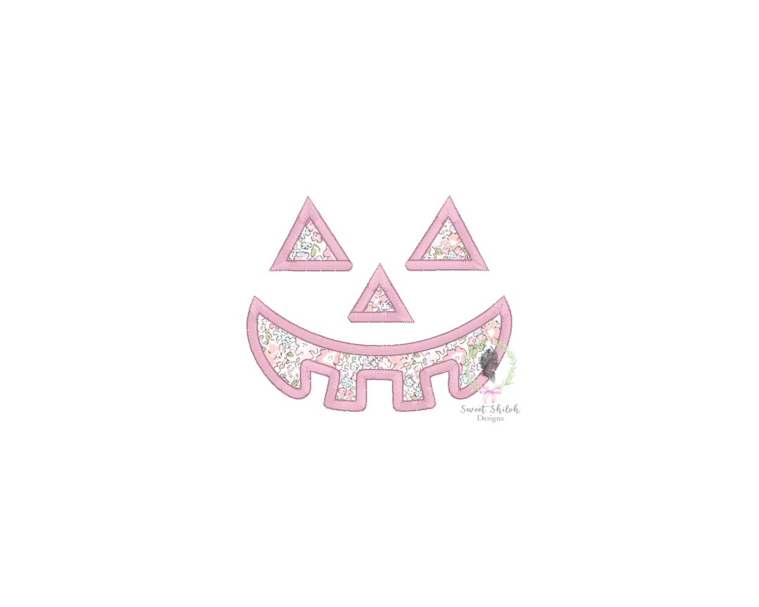 Applique Jack O Lantern Face Design, Halloween Satin Stitch Pumpkin ...