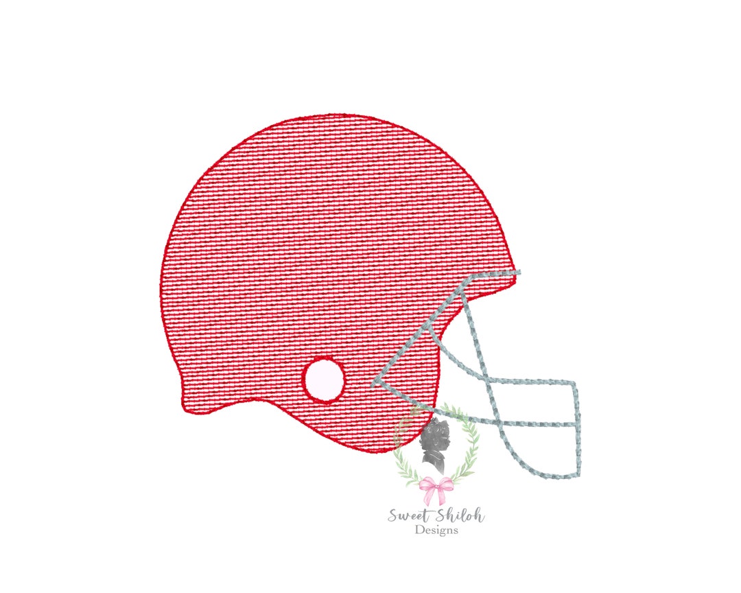 Sketch Football Helmet Embroidery Design, Football Game Day Design ...