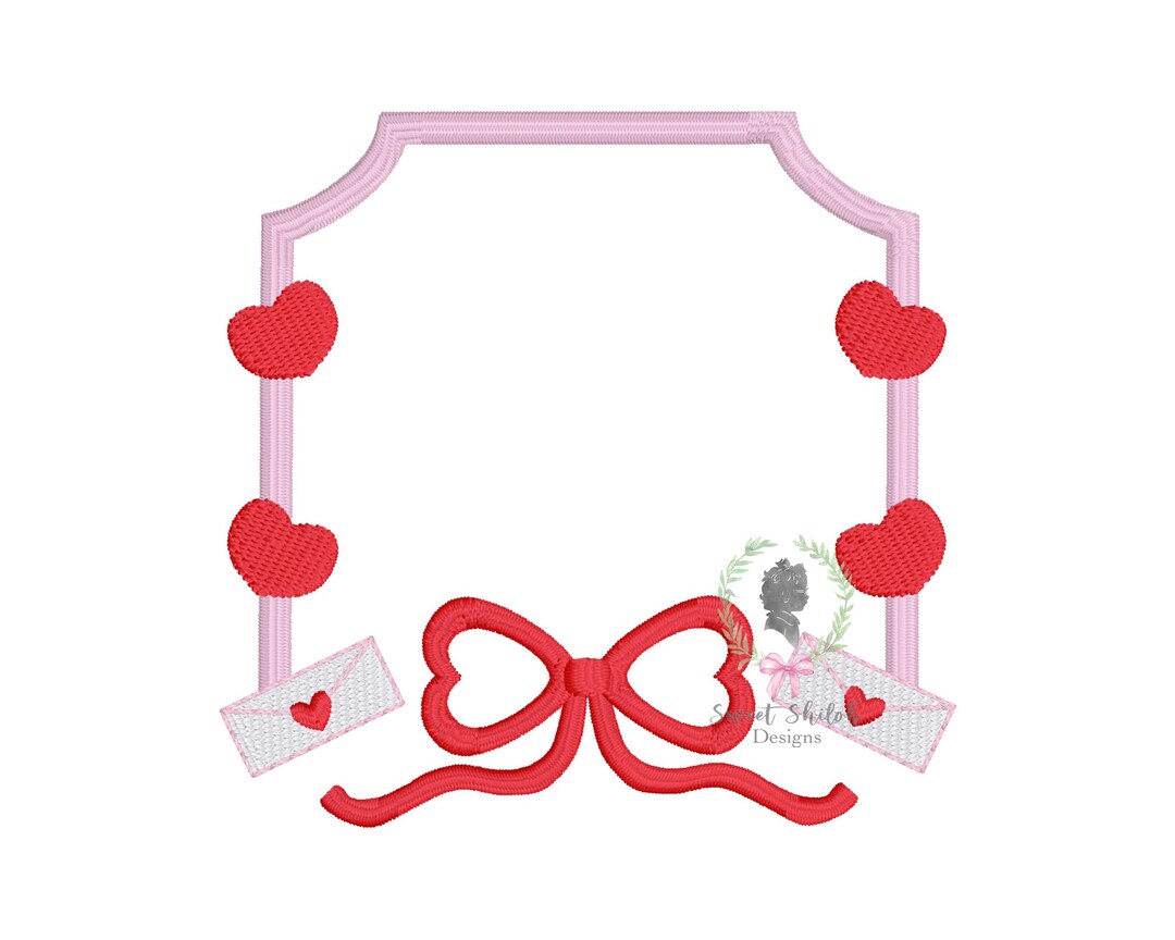 Valentine's Day Heart Crest Design, Love Letter Monogram Frame ...
