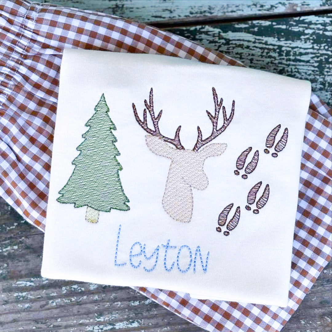 Deer Track Trio Sketch Design, Deer Head Design, Deer Hunting ...