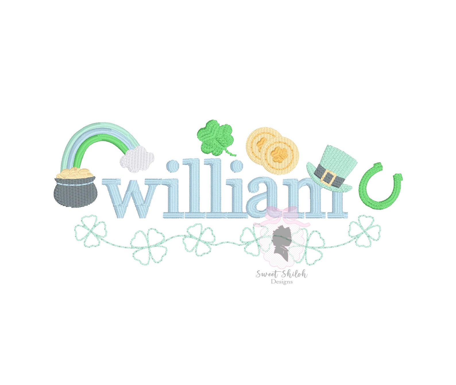 Build Your Own St. Patrick's Day Monogram Set, Horse Shoe Embroidery ...