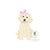 Goldendoodle With Bow Sketch Embroidery Design, Doodle Girl Embroidery ...