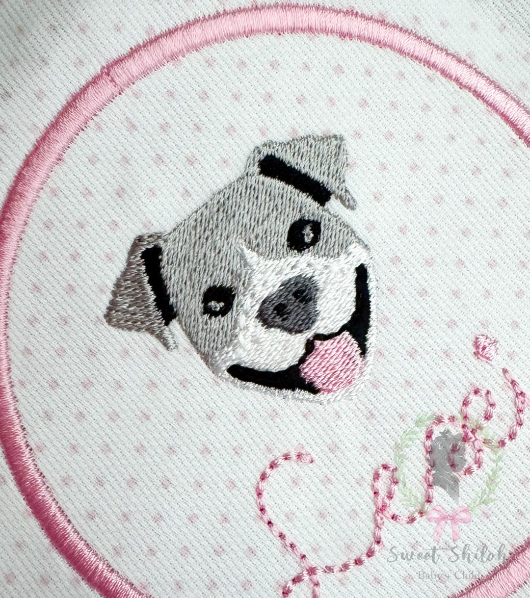 Pit Bull Mini Fill Embroidery Design, Gotcha Day Puppy Embroidery File ...