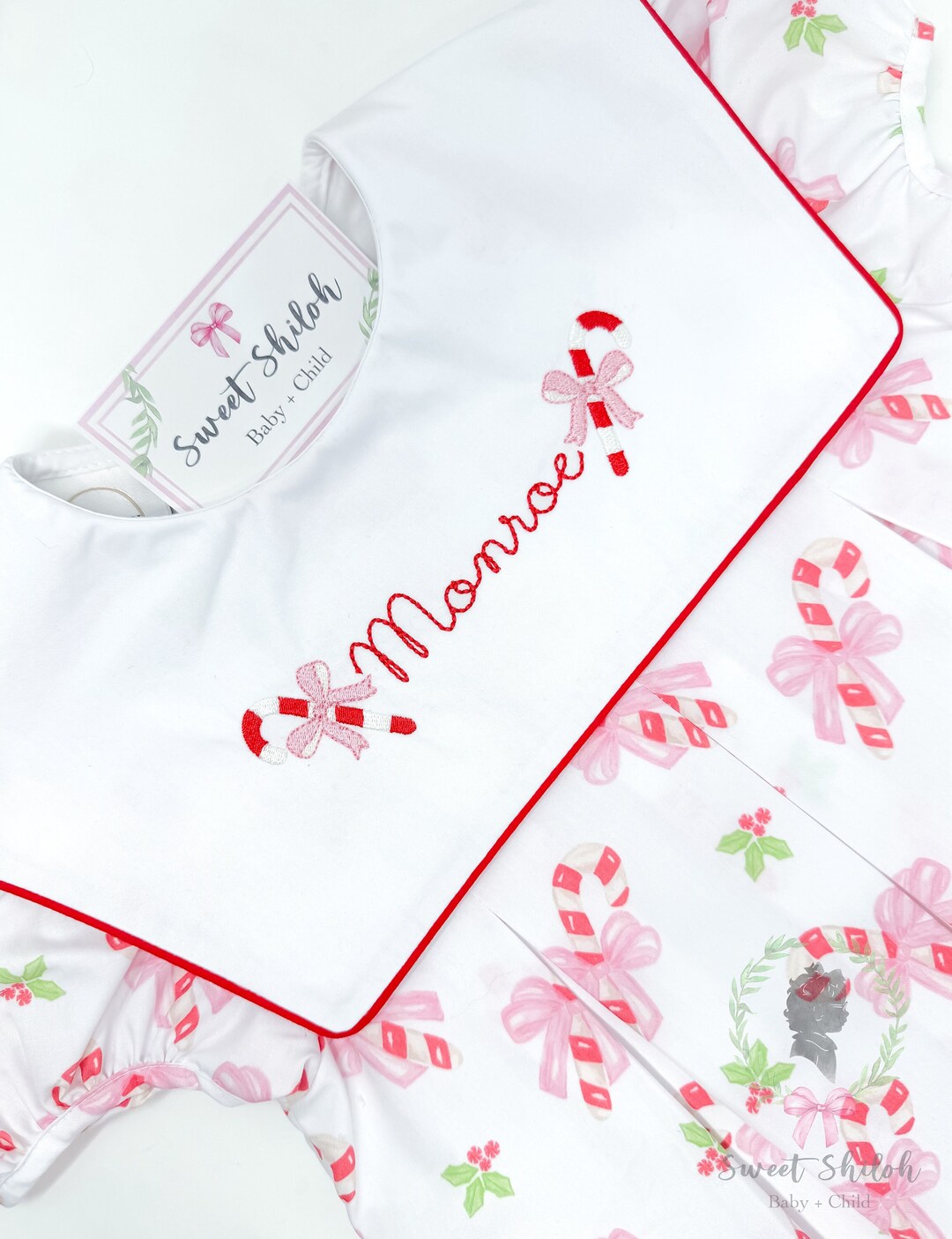 Candy Cane Mini Fill Embroidery Design, Christmas Candy Cane Bow File ...