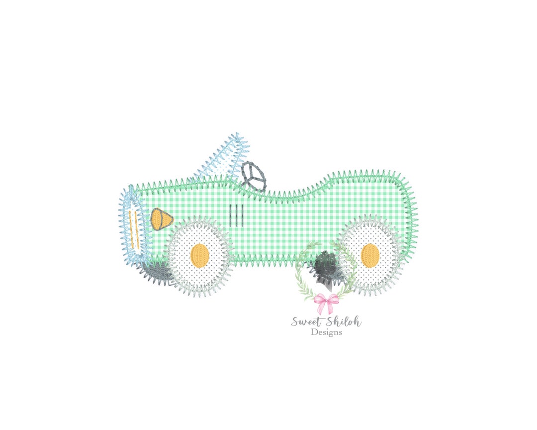Vintage Car Applique Design, Car Roadster Embroidery File, Automobile ...