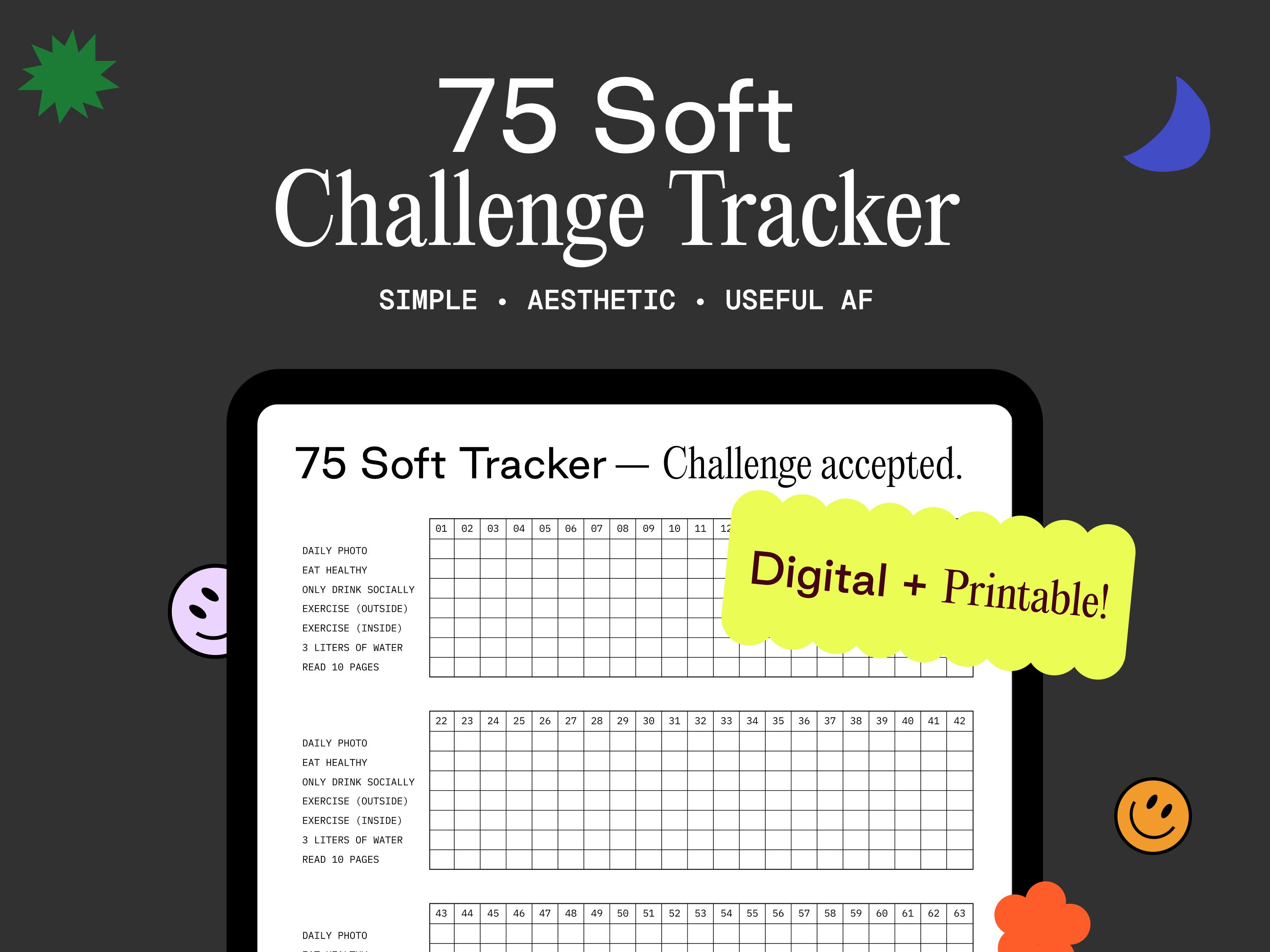 75 Soft Tracker Digital PDF, 75 Soft Tracker Printable, 75 Soft ...