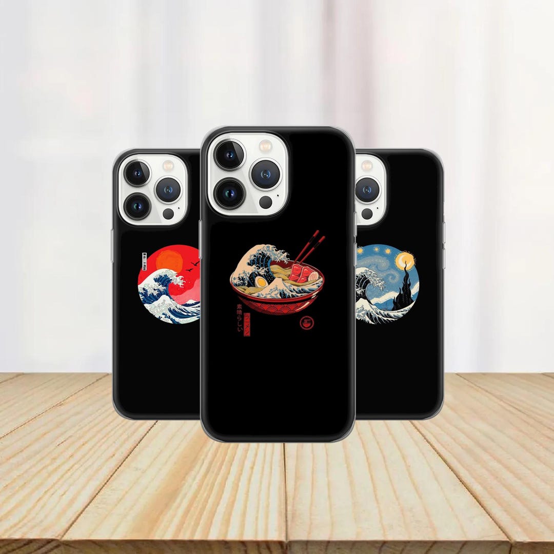 Japanese Wave Phone Case the Great Wave Cover for iPhone 16 Pro Max, 15 ...