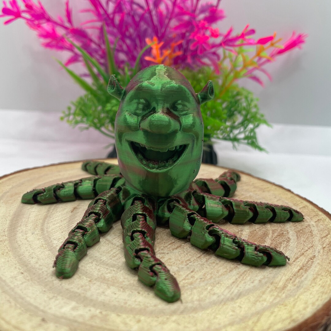 Shrektopus 3D Printed Fidgettoy Collectible Miniature stress Relief ...