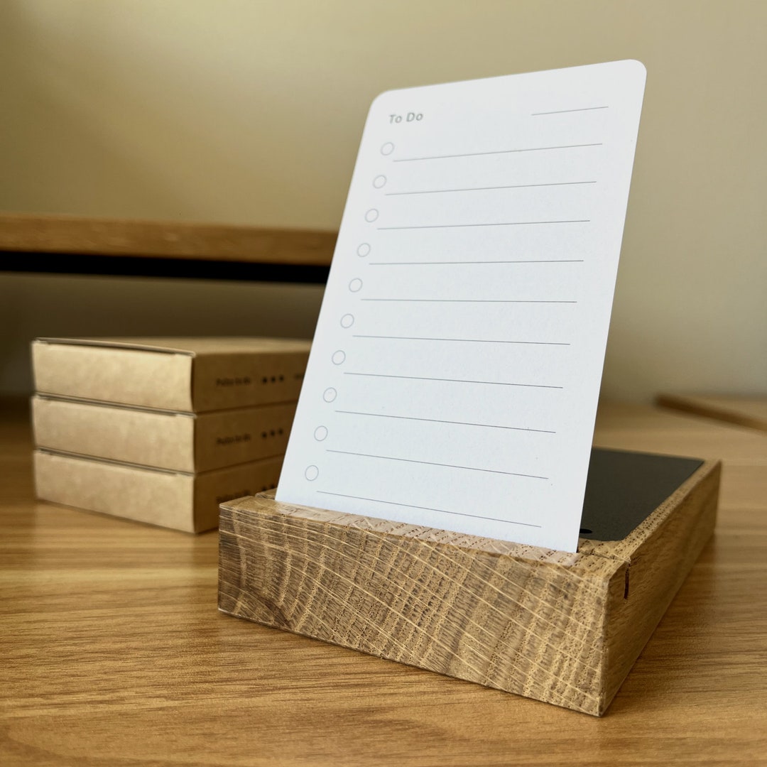 To Do Cards Including Wooden Card Holder Set: Card Tray Including 50 ...