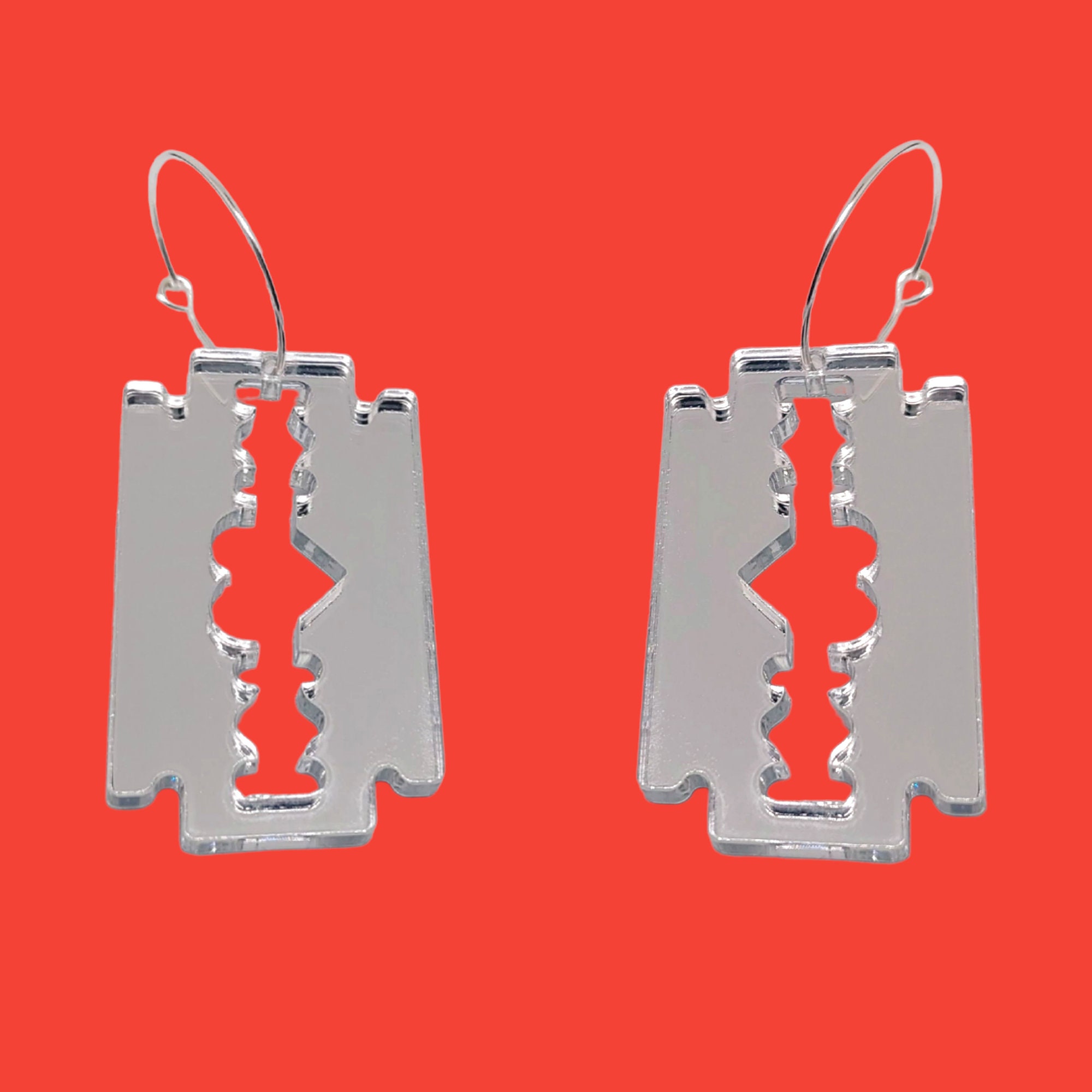 Heart Razor Blade Earrings Laser SVG - Etsy