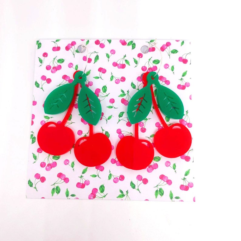 Cute Cherries Earrings Laser SVG - Etsy