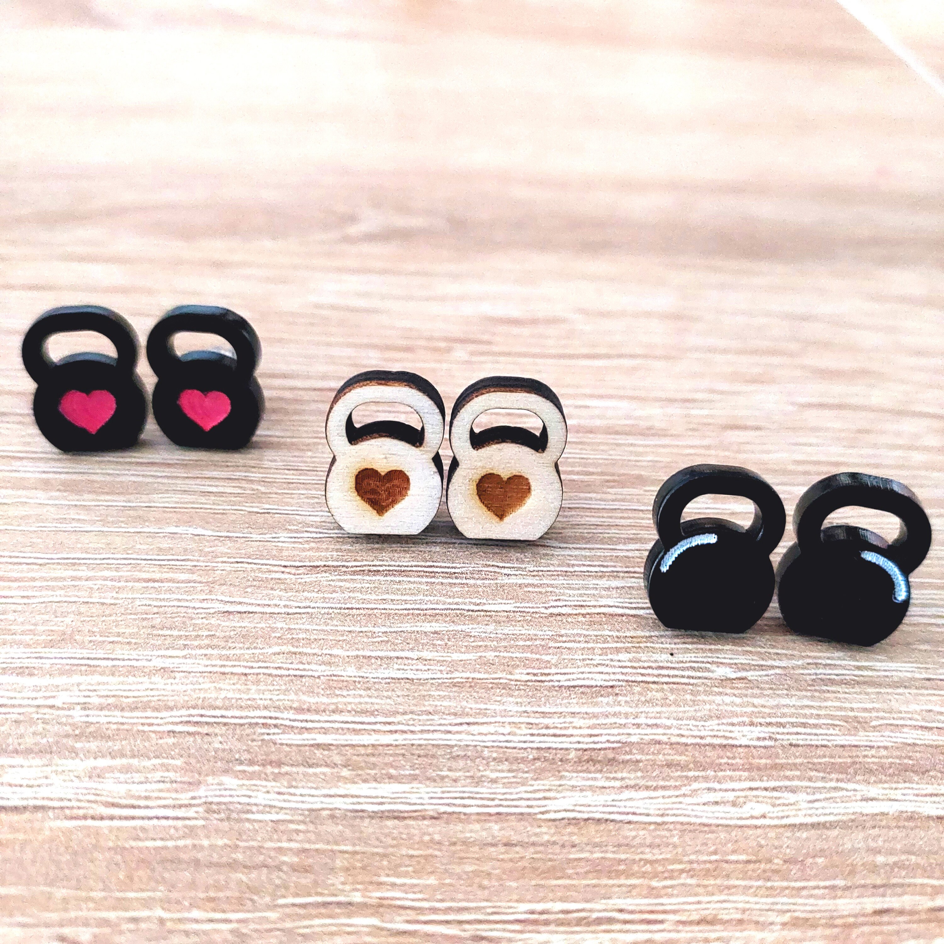 Cute Crossfit Stud Earrings Laser SVG - Etsy