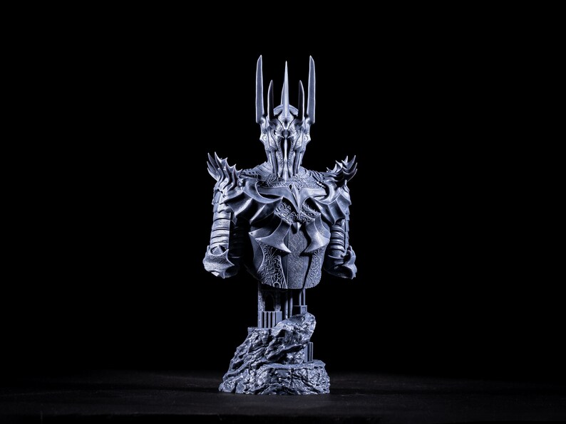 Dark Lord Sauron Bust STL File for 3D Printers - High Quality, Detailed ...
