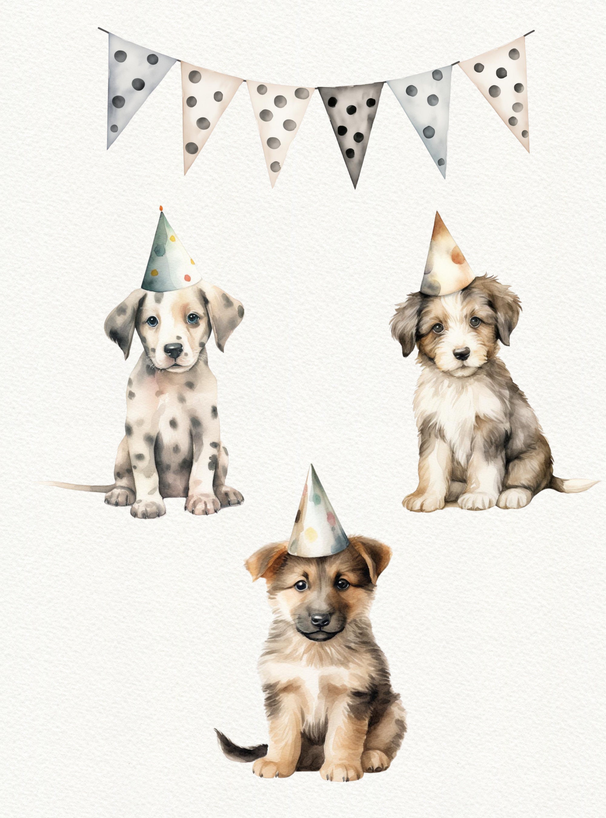 Puppy Clipart, Puppy Party Clipart, Cute Puppy Clipart, Party Puppy PNG ...