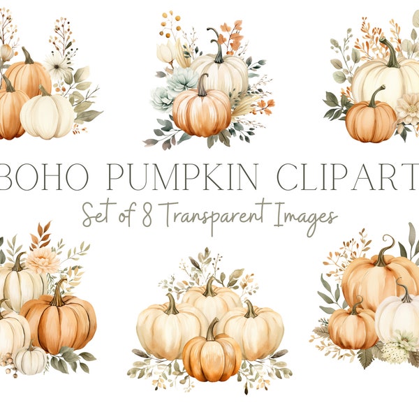 Pumpkin Clipart - Etsy
