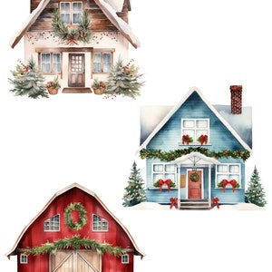 Christmas Cottage Clipart, Cozy Christmas Clipart, Christmas Truck ...