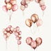 Rose Gold Balloons Clipart: Birthday Party PNG Images (300 DPI) - Etsy