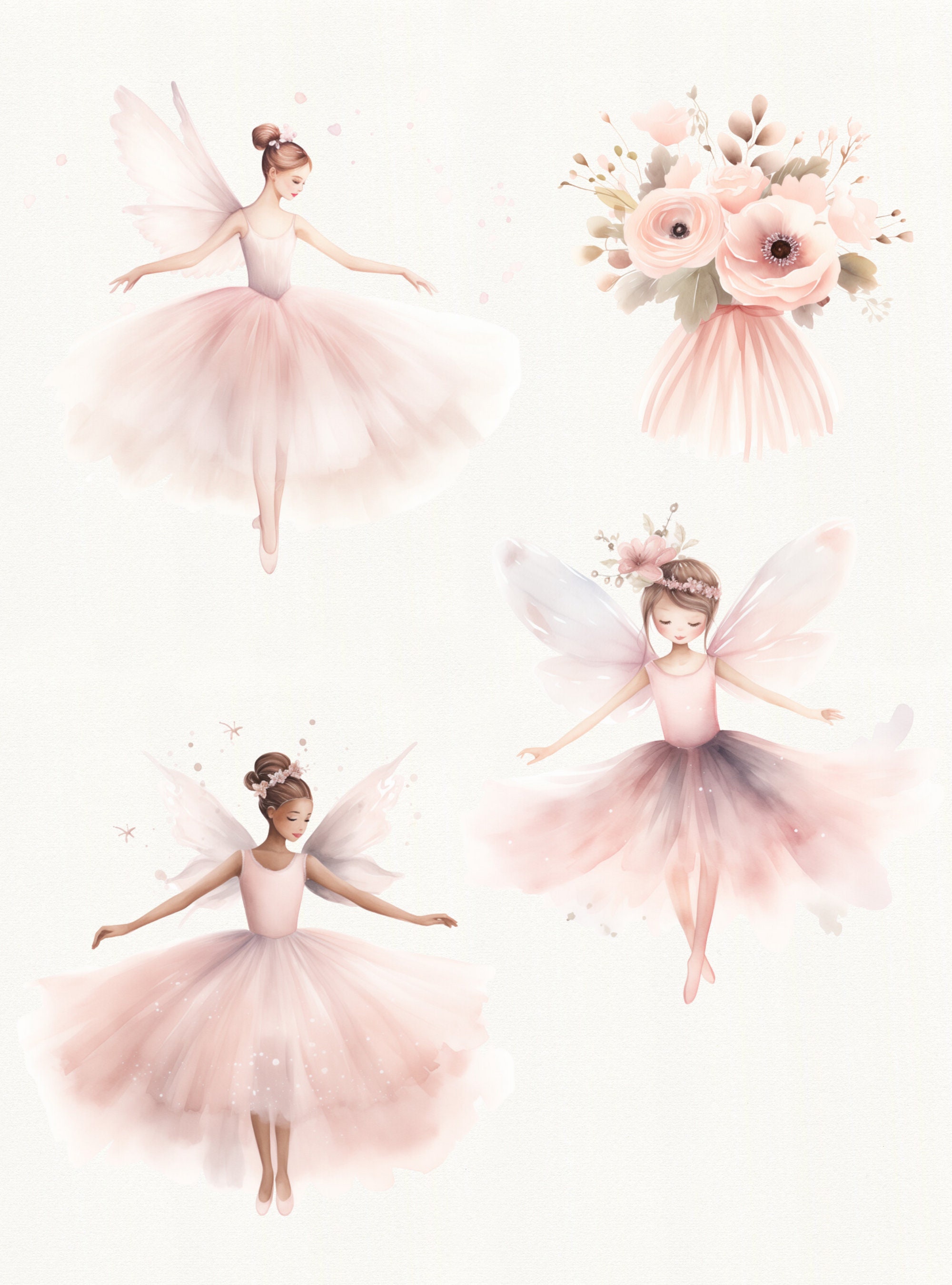 Ballerina Fairy Clipart, Pink Ballerina PNG, Pink Fairy Clipart ...