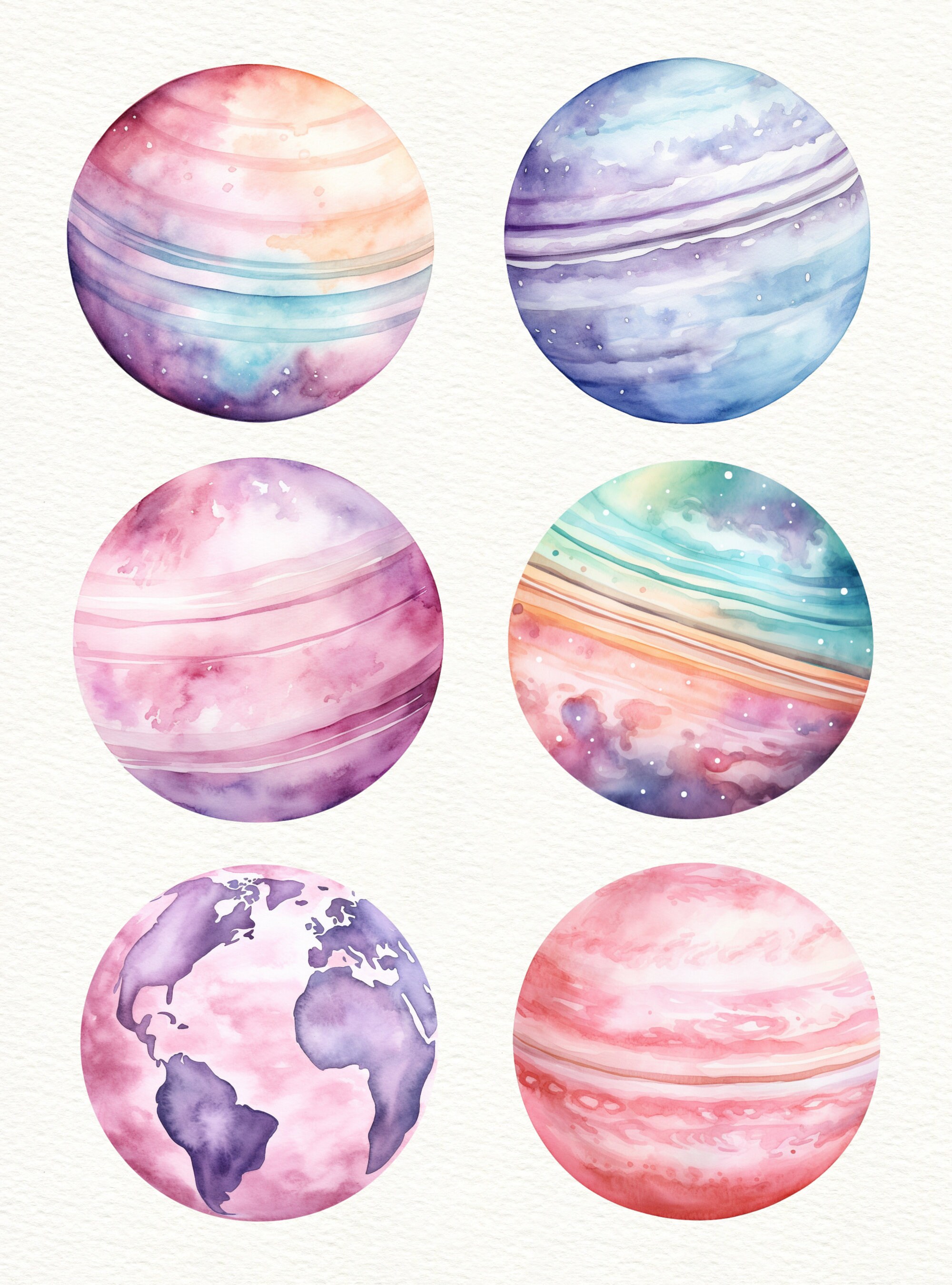 Imágenes Prediseñadas de planetas rosas imágenes prediseñadas - Etsy España