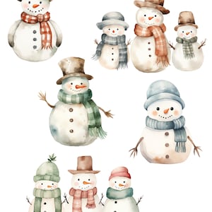 Cute Snowman Clipart Winter Clipart Snowman Graphics - Etsy