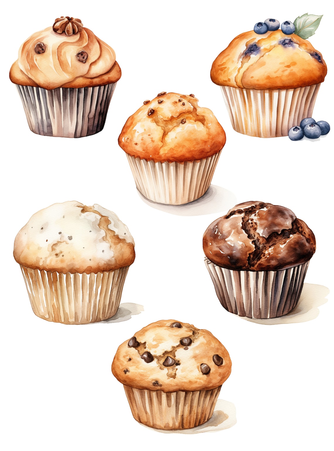 Muffin Clipart, Bakery Clipart, Breakfast Clipart, Baked Goods PNG ...