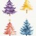 Colorful Christmas Tree Clipart, Whimsical Christmas Clipart, Blue ...